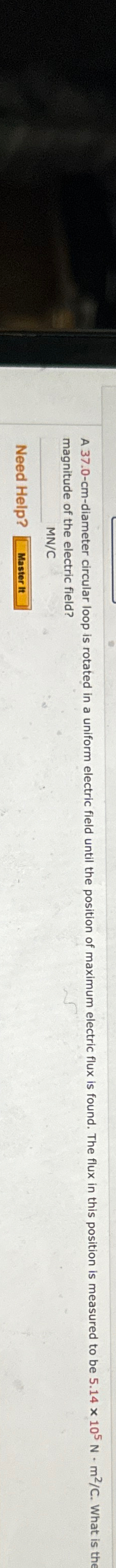 Solved magnitude of the electric field?MN/CNeed Help? | Chegg.com