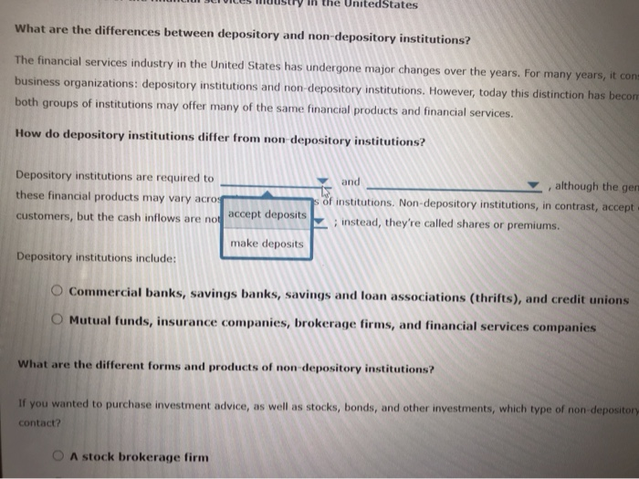 Solved 2. The structure of the financial services industry | Chegg.com