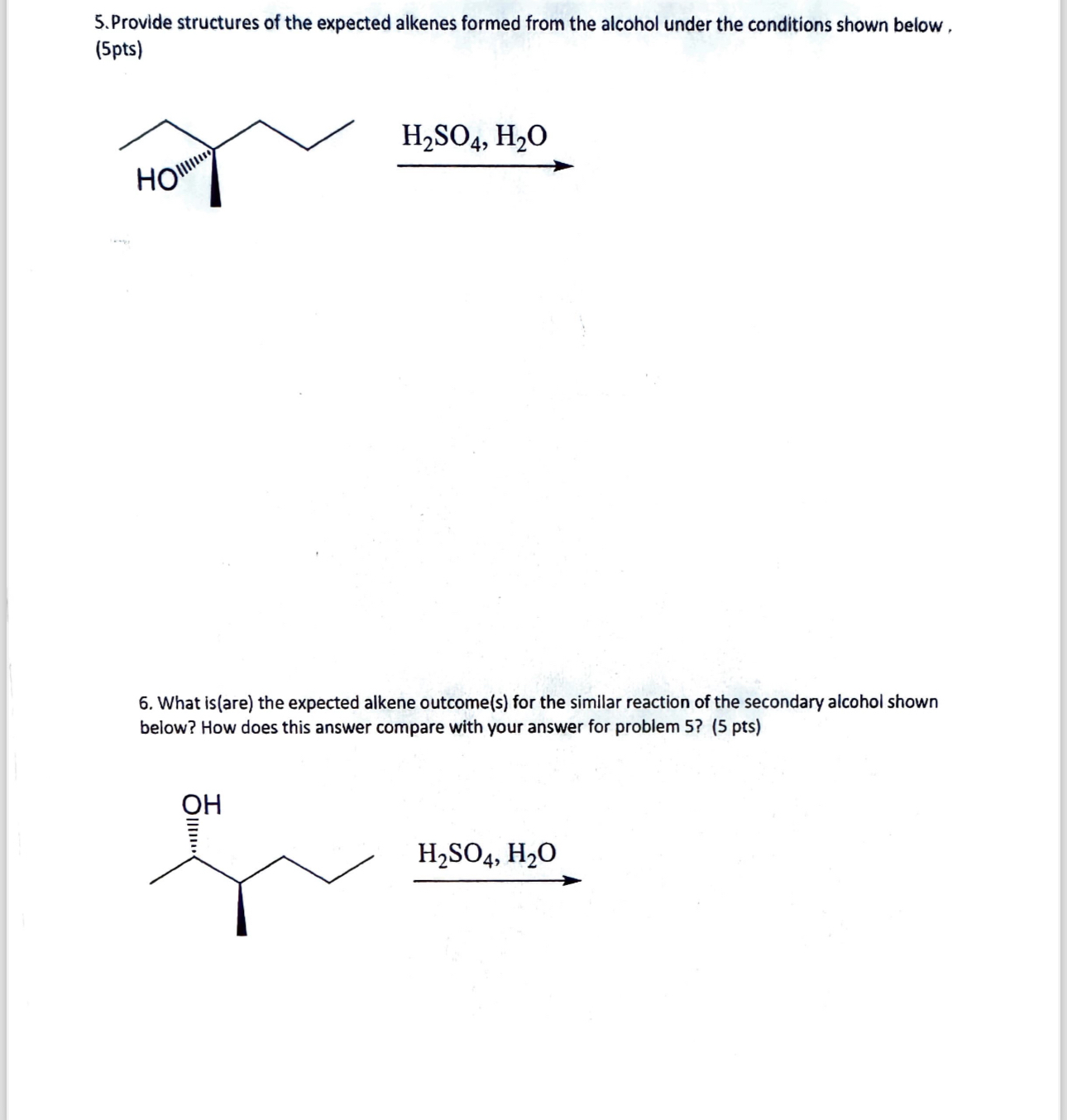 Solved by an EXPERT Provide structures of the expected alkenes formed | Chegg.com