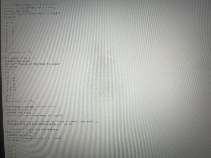 Solved Review the slides: Exceptions in Java Download the | Chegg.com