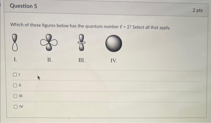 Solved Which of these figures below has the quantum number | Chegg.com