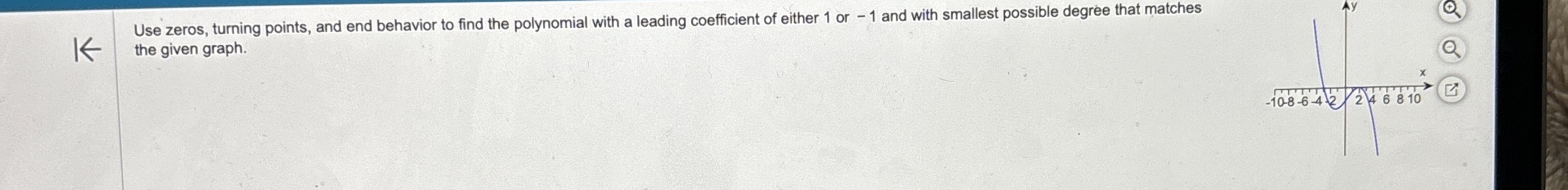 Use zeros, turning points, and end behavior to find | Chegg.com