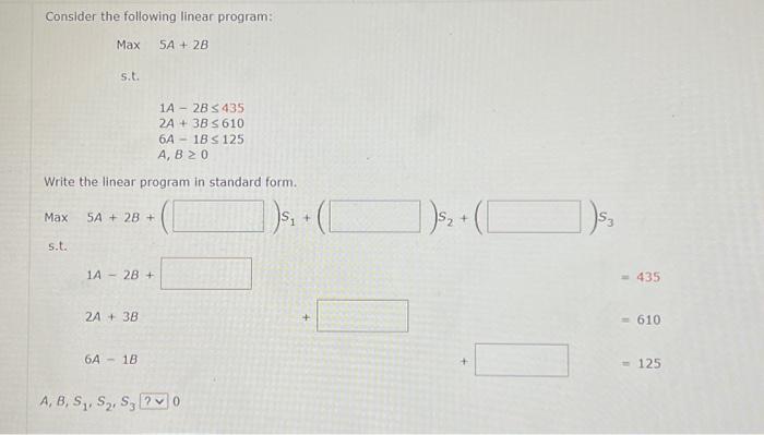 Solved Consider the following linear program: Max s.t. | Chegg.com