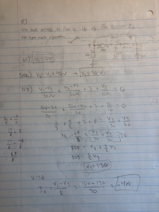 Solved Use the node voltage technique to find V1, V2, and V3 | Chegg.com
