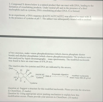 Solved Compound X shown below is a natural product that can | Chegg.com
