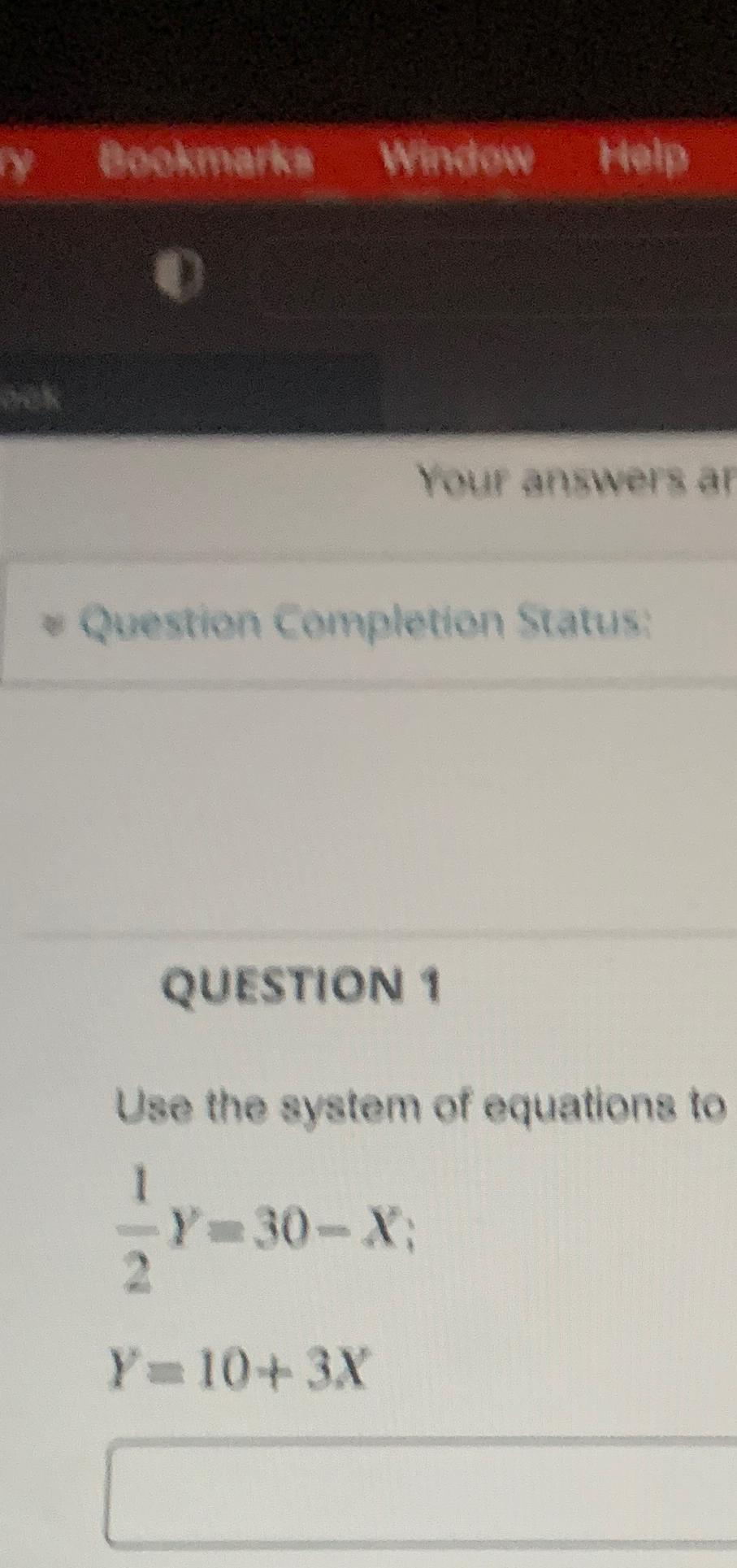 Solved Vour answers atQuestion Completion Status:QUESTION | Chegg.com