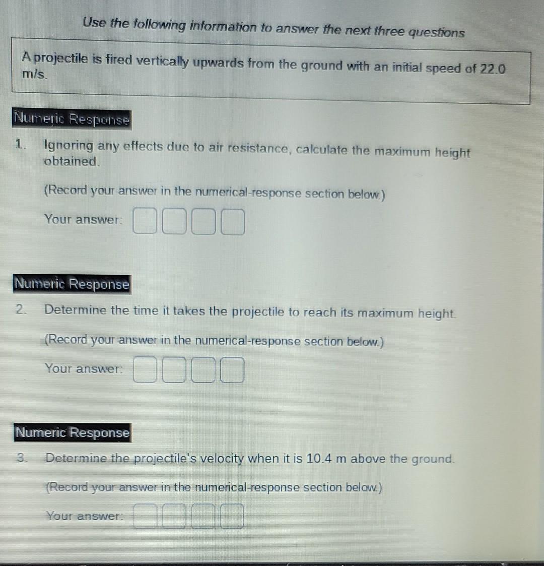 Solved Use the following information to answer the next | Chegg.com