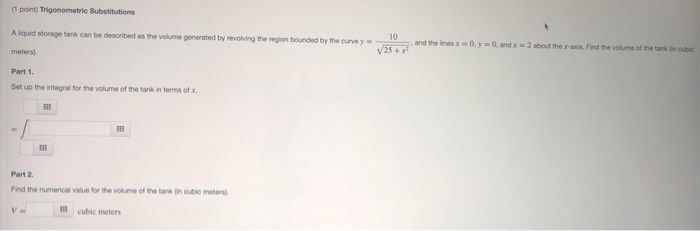 Solved (1 point) Integrating Products and Powers of | Chegg.com