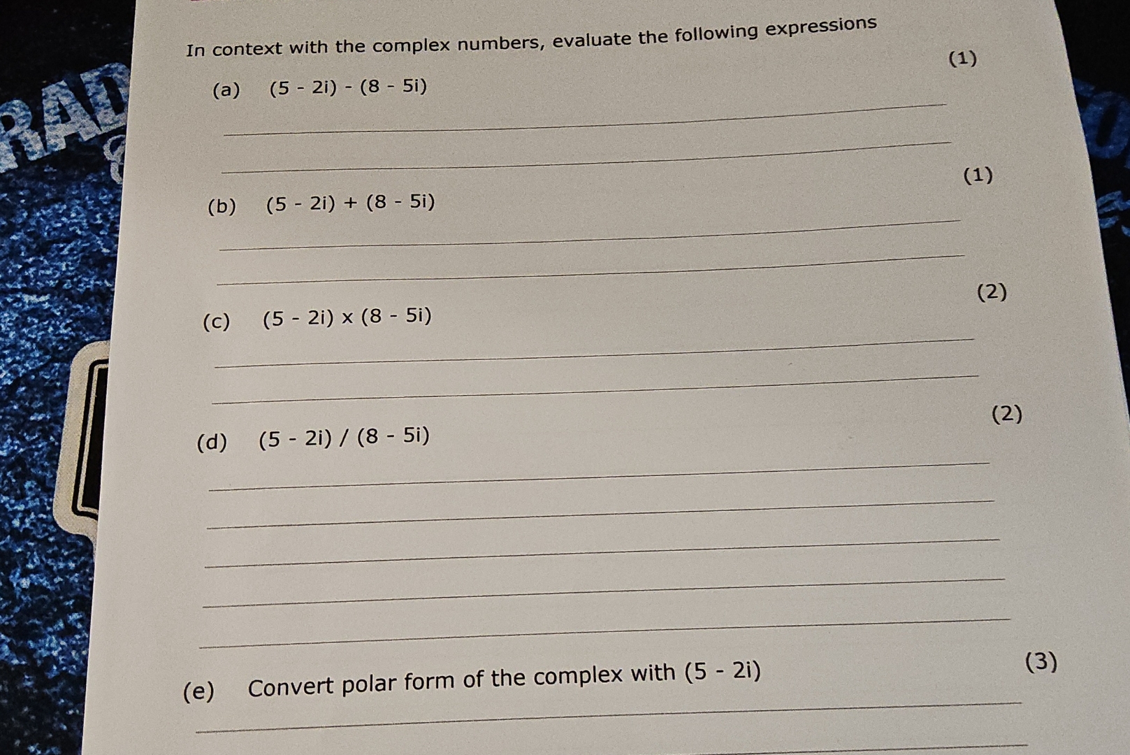Solved In context with the complex numbers, evaluate the | Chegg.com