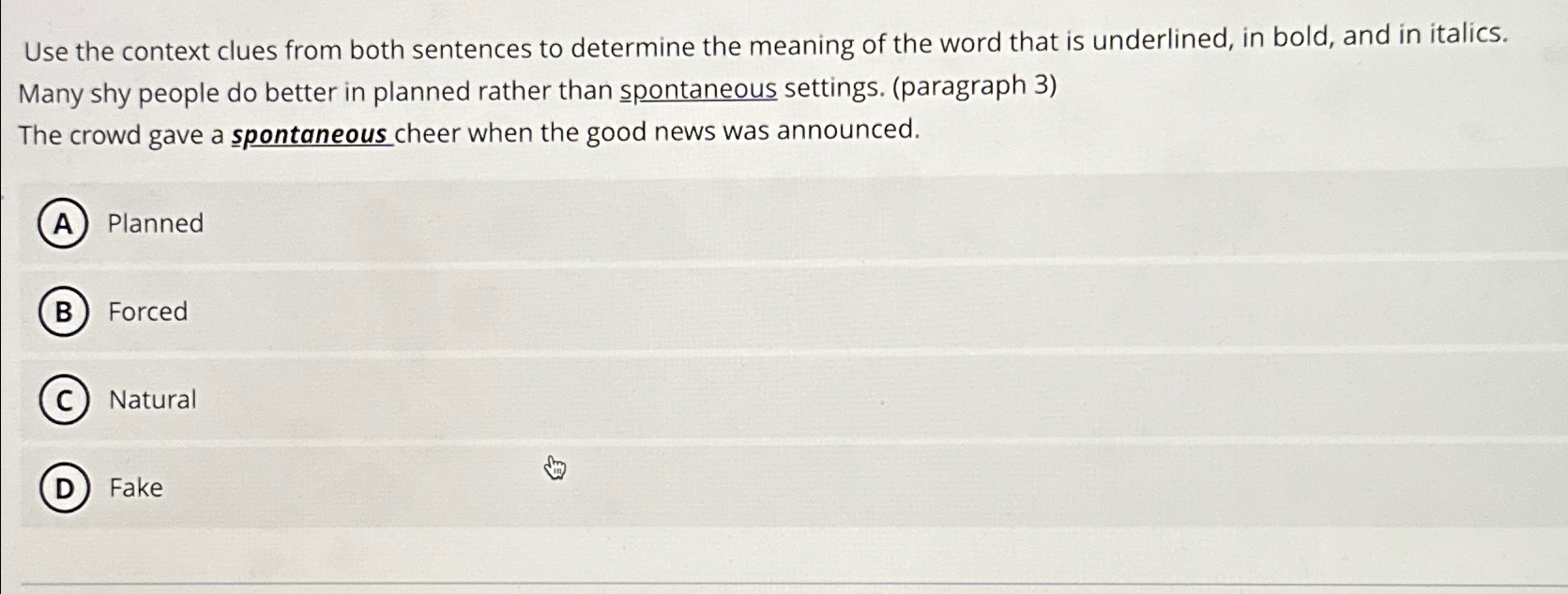 Solved Use the context clues from both sentences to | Chegg.com