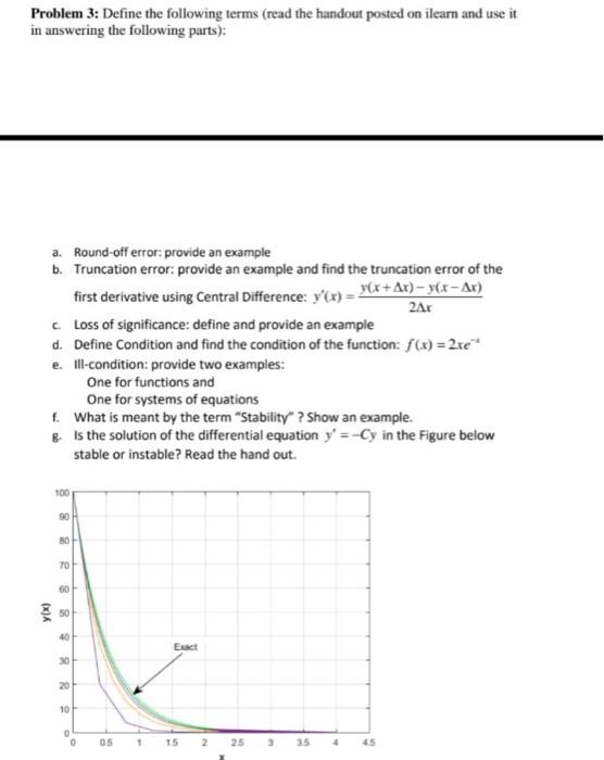 Solved Problem 3: Define the following terms (read the | Chegg.com