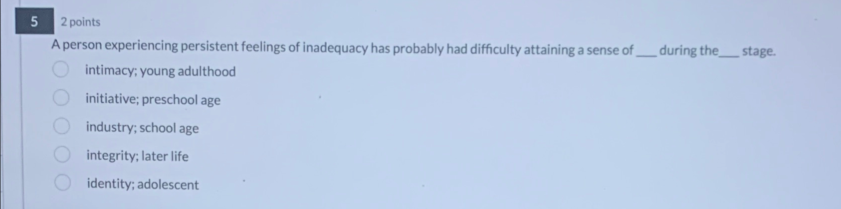 Solved 52 ﻿pointsA person experiencing persistent feelings | Chegg.com