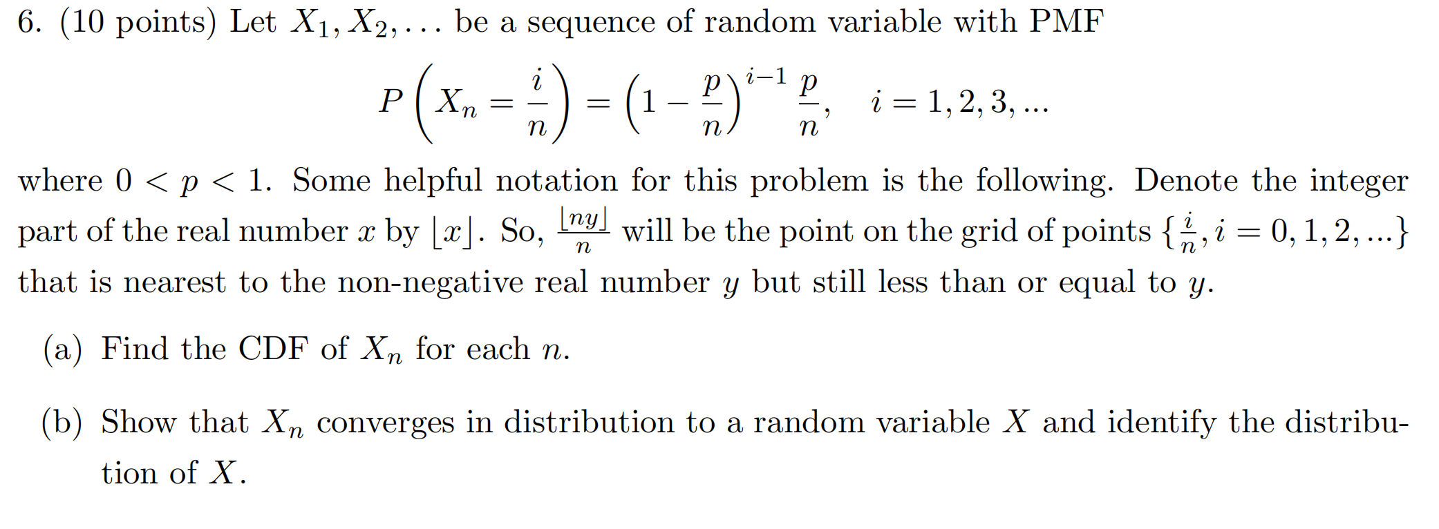 Solved (10 ﻿points) ﻿Let x1,x2,dots be a sequence of random | Chegg.com