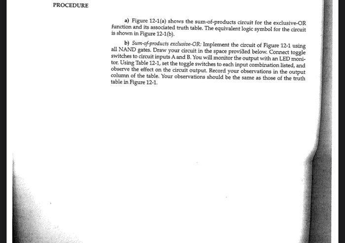 Solved a) Figure 12-1(a) shows the sum-of-products circuit | Chegg.com