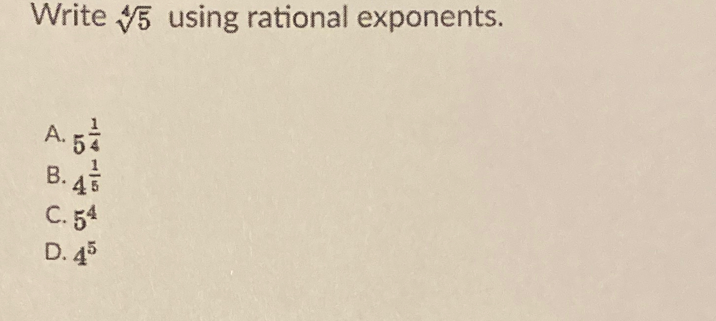 Solved Write 54 ﻿using rational exponents. | Chegg.com