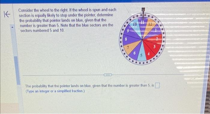 Solved Consider the wheel to the right. If the wheel is spun | Chegg.com