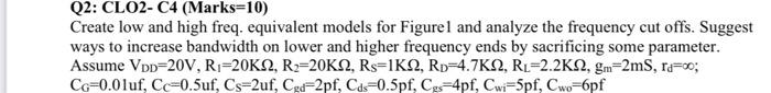 Solved Q2: CLO2- C4 (Marks=10) Create low and high freq. | Chegg.com