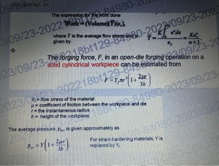 Solved The ideal work of deformation is the product of the | Chegg.com