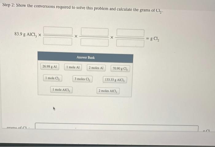 Solved How many grams of Cl, are needed to form 83.9 g of | Chegg.com