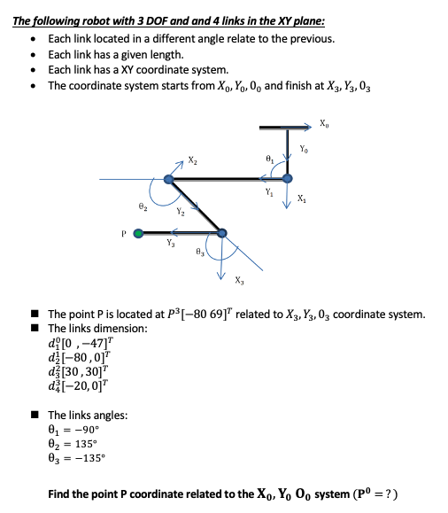 Solved Hi need some help please with the following robotics | Chegg.com