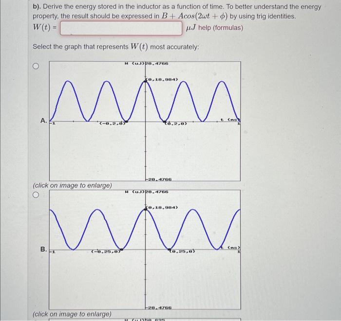 Solved b). Derive the energy stored in the inductor as a | Chegg.com