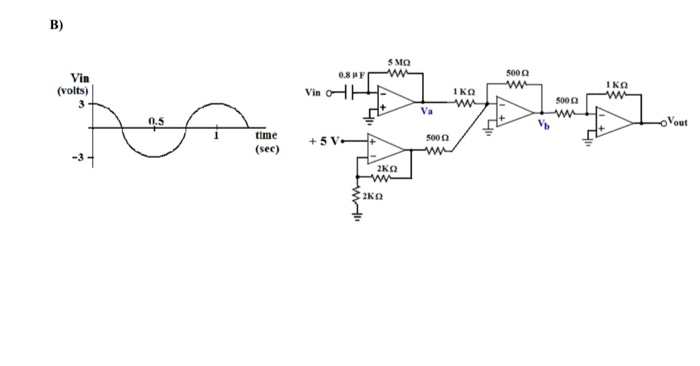 Solved 2.- 20 points) Draw the output voltage waveform for | Chegg.com