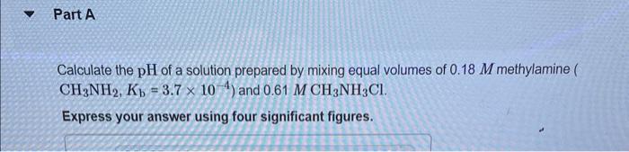 Solved Calculate the pH of a solution prepared by mixing | Chegg.com