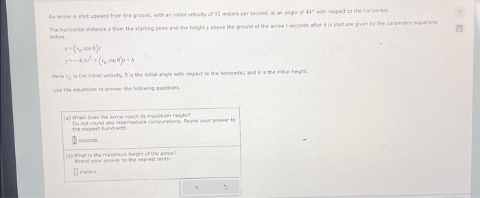 Solved An arrow is shot upward from the ground, whi an | Chegg.com