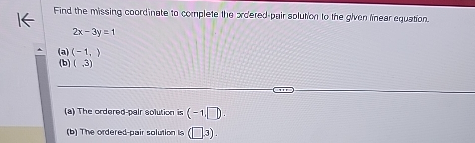 Solved Find the missing coordinate to complete the | Chegg.com