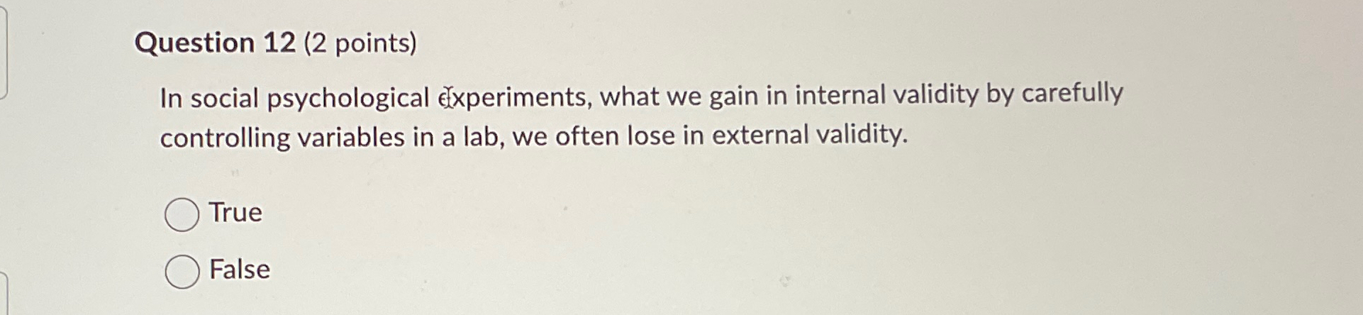 Solved Question 12 (2 ﻿points)In social psychological | Chegg.com