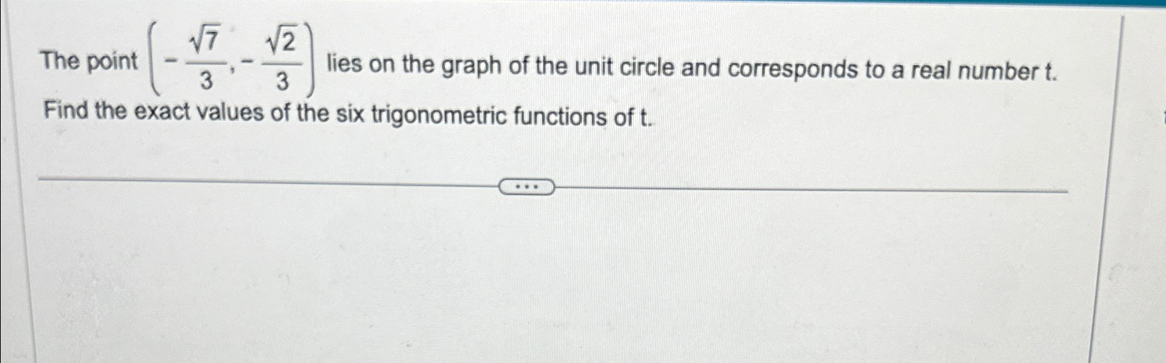 Solved The point (-723,-223) ﻿lies on the graph of the unit | Chegg.com