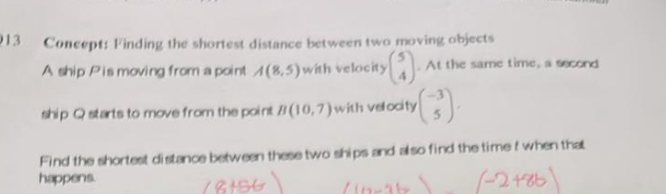 Solved 13 ﻿Concepts Finding the shortest distance between | Chegg.com