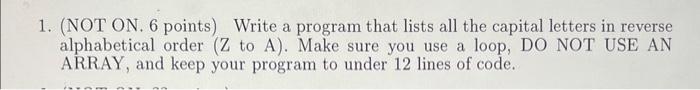 Solved Write a program that lists all the captial letters in | Chegg.com