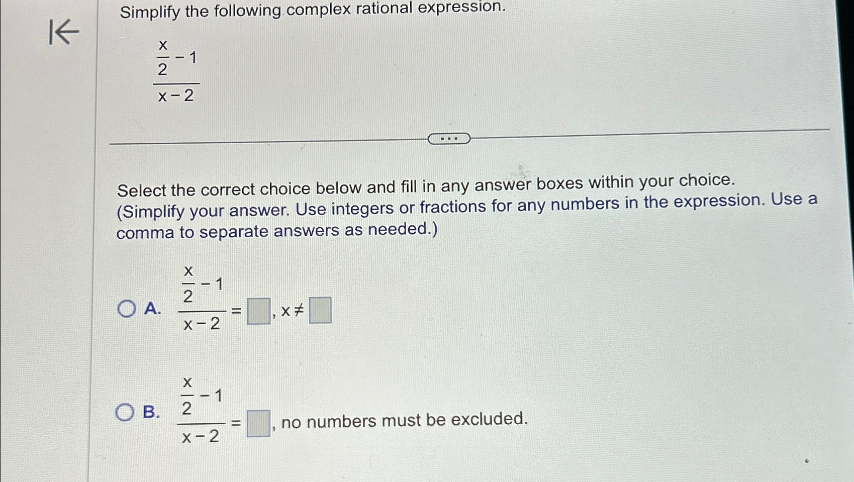 Solved Simplify the following complex rational | Chegg.com