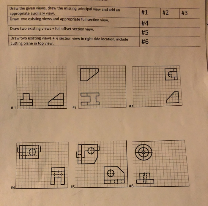 Solved Draw the given views, draw the missing principal view | Chegg.com