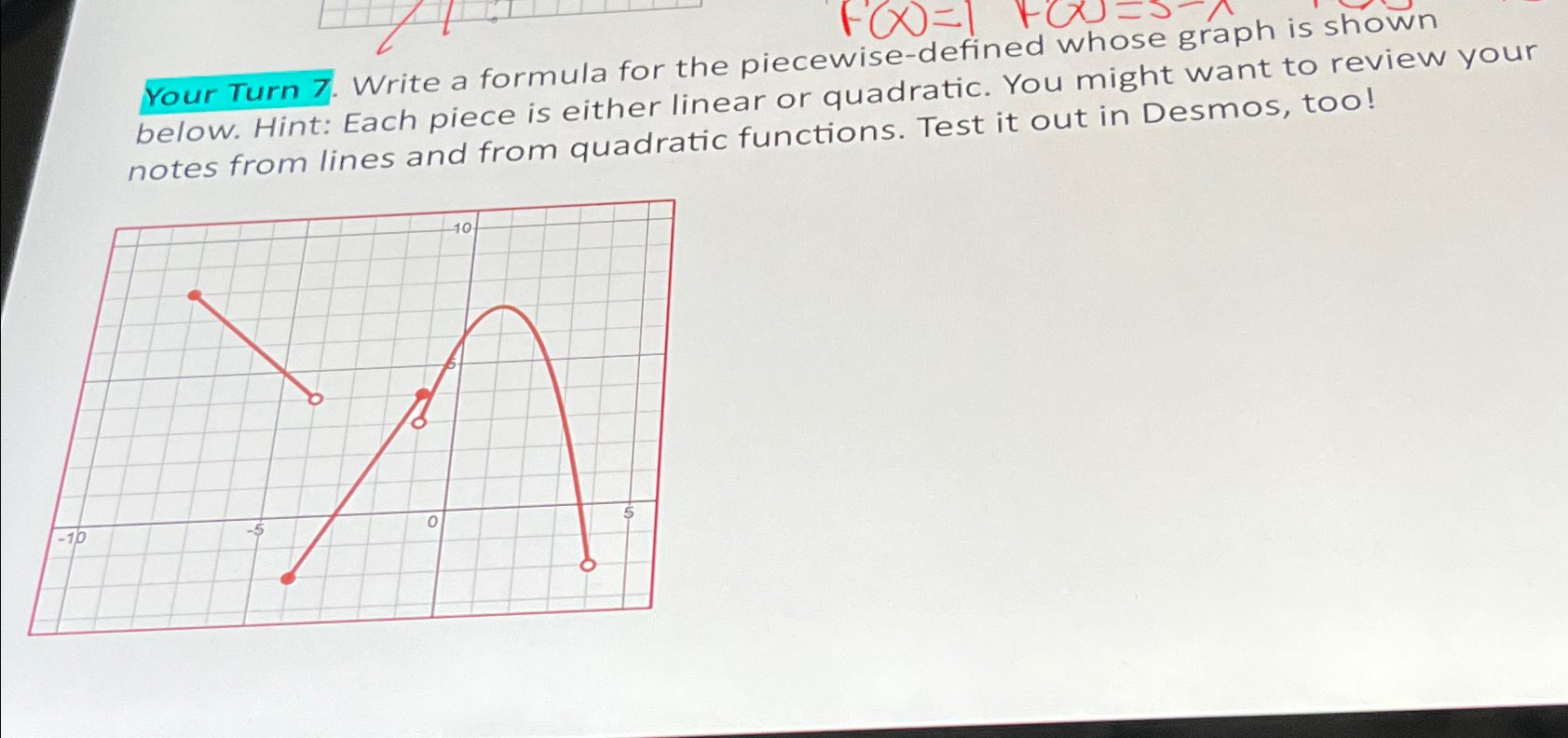 Solved Your Turn 7. ﻿Write a formula for the | Chegg.com