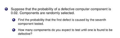 Solved Suppose that the probability of a defective computer | Chegg.com