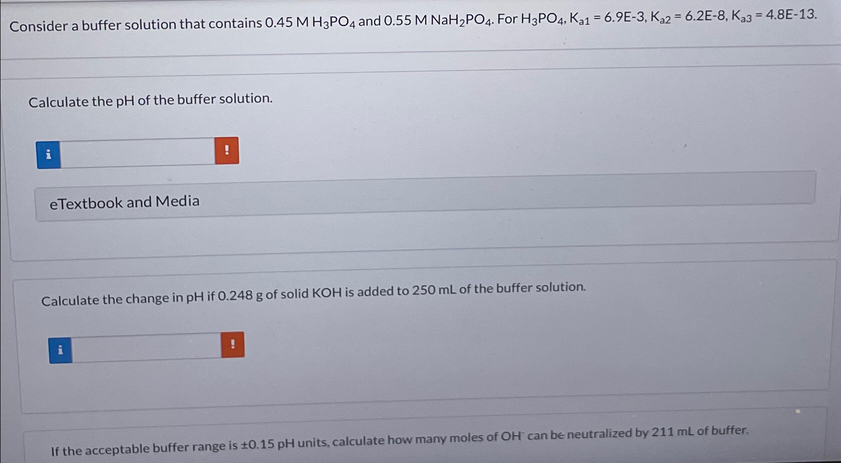 Solved Consider a buffer solution that contains 0.45MH3PO4 | Chegg.com Solved Consider a buffer solution that contains 0.45MH3PO4 | Chegg.com
