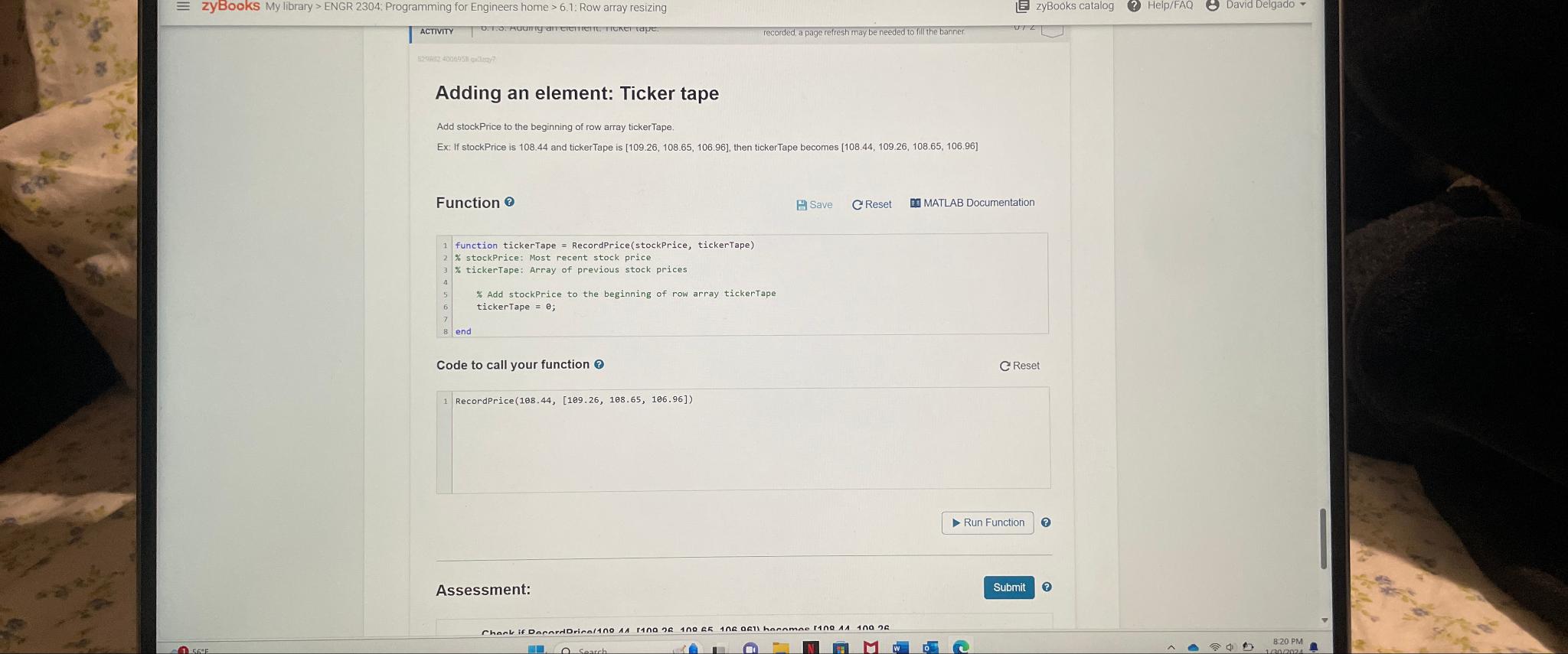 Solved Adding an element: Ticker tapeAdd stockPrice to the | Chegg.com
