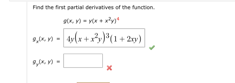 Solved Find the first partial derivatives of the | Chegg.com