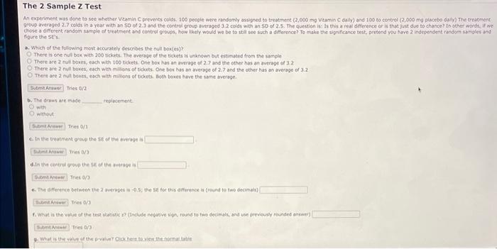 Solved chose a different randem sample of treatment and | Chegg.com