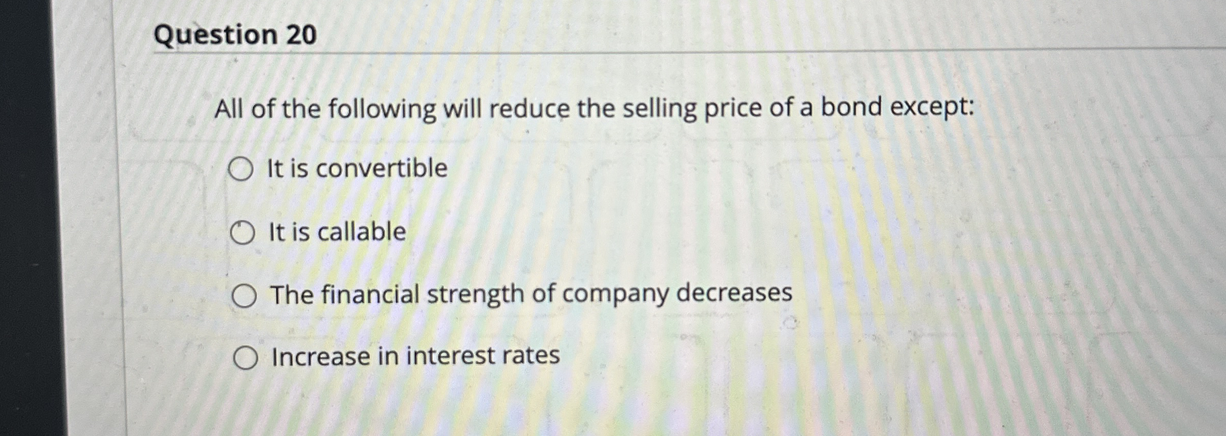 Solved Question 20All of the following will reduce the | Chegg.com