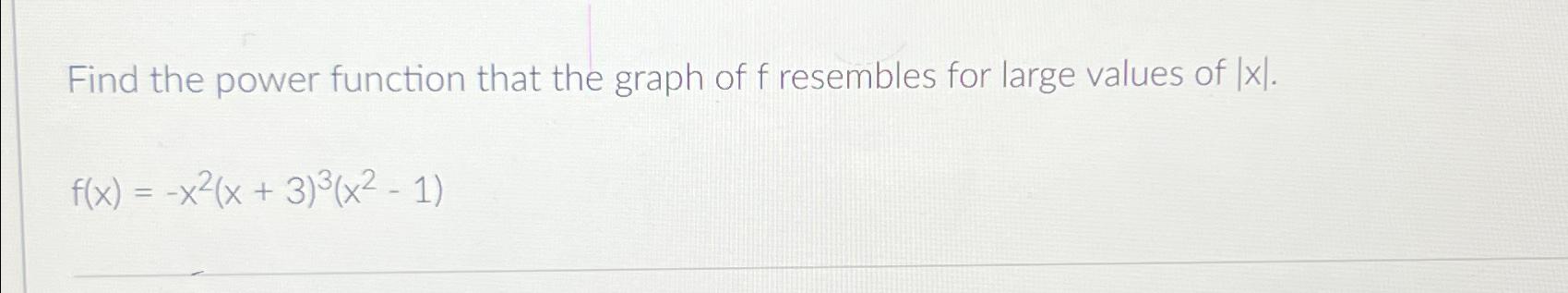 Solved Find the power function that the graph of f | Chegg.com