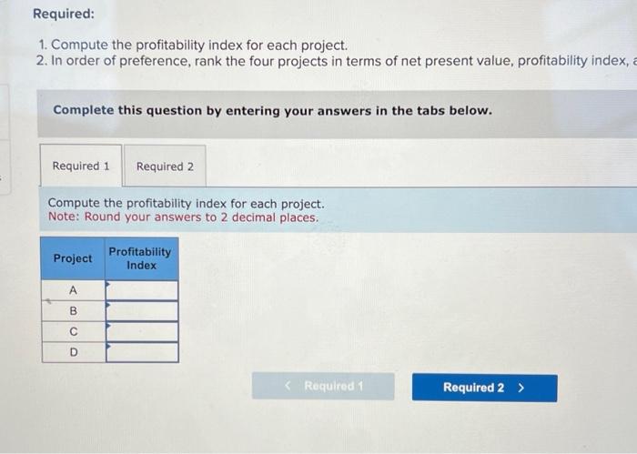 Solved Exercise 7-11 (Algo) Preference Ranking of Investment | Chegg.com