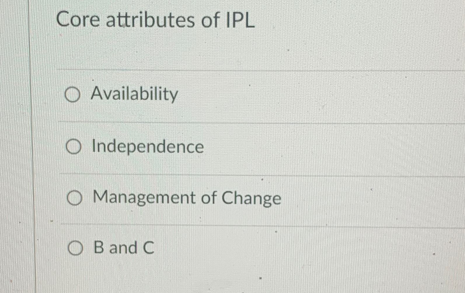 Solved Core attributes of | Chegg.com