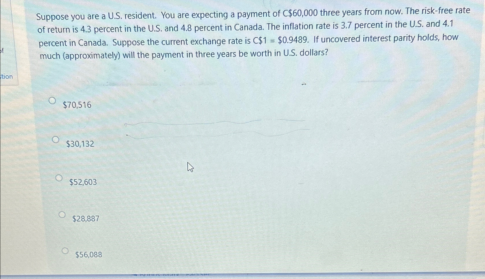 Solved Suppose you are a U.S. ﻿resident. You are expecting a | Chegg.com