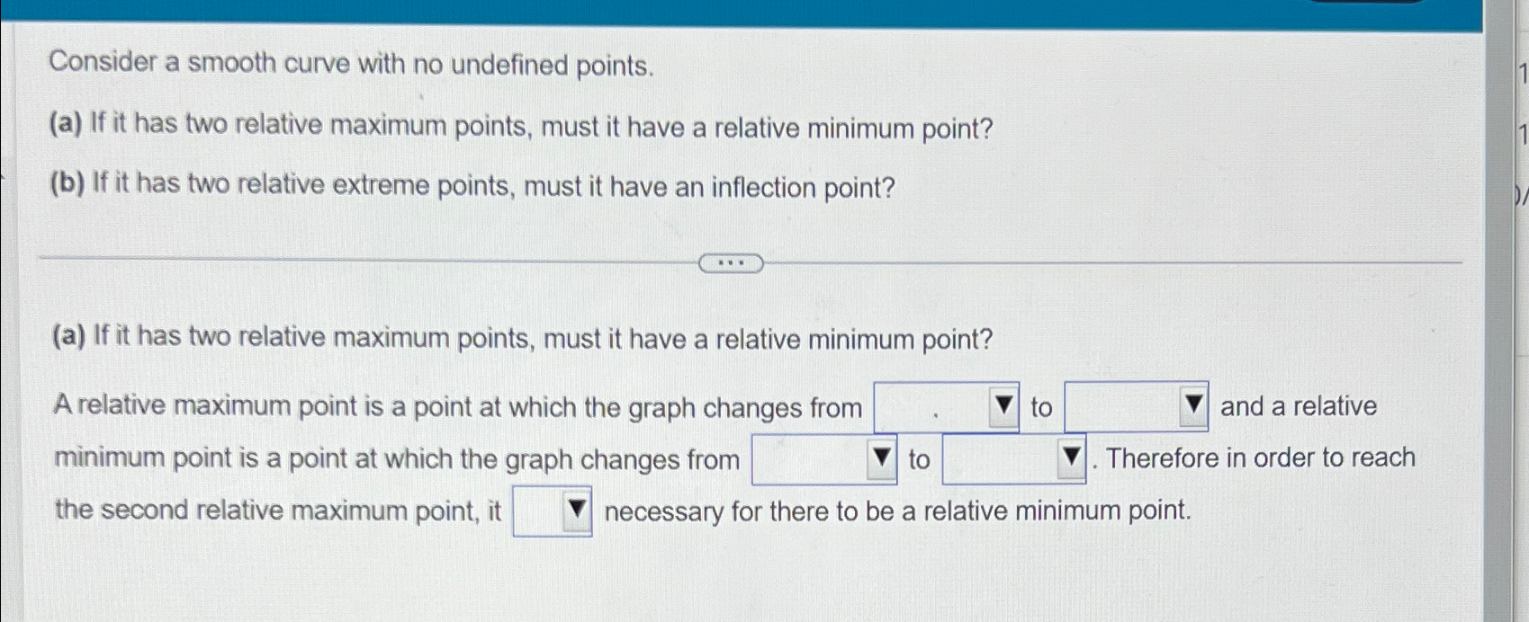 Solved Consider a smooth curve with no undefined points.(a) | Chegg.com