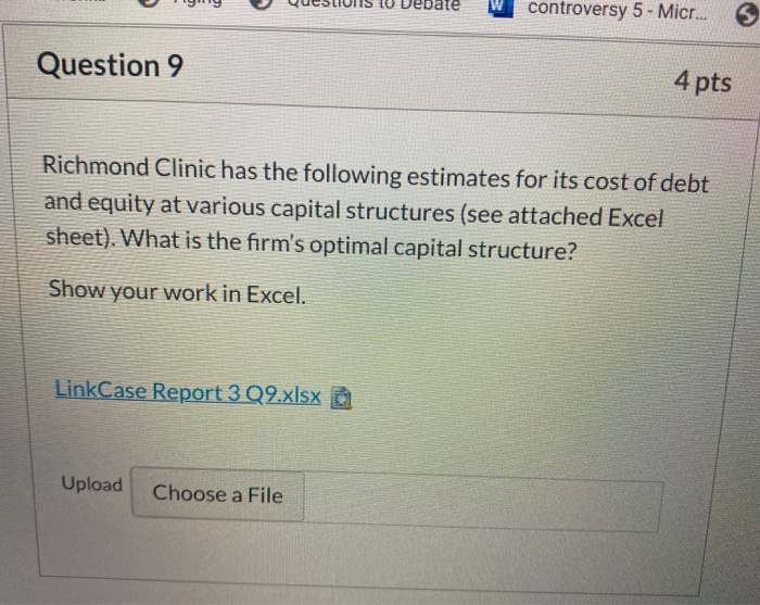 Solved Case Report 3 Q9.xlsx File Edit Insert Format Help Q | Chegg.com