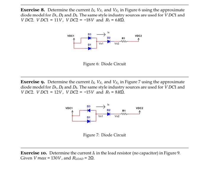 Solved Exercise 8. Determine the current IxXVX1 and VX2 in | Chegg.com