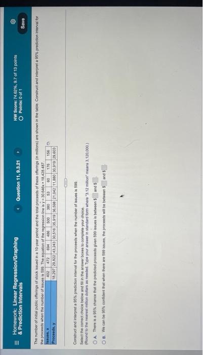 Solved Homework Linear Regression/Graphing & Prediction | Chegg.com